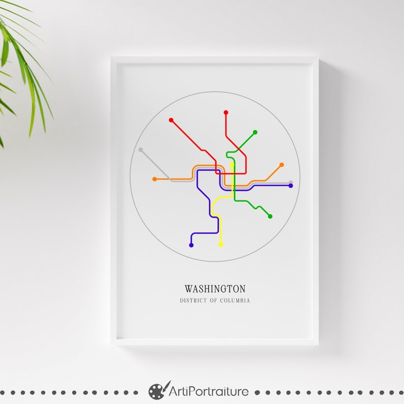 Washington Dc Subway Map, DC Metro Map, District of Colombia Metro ...