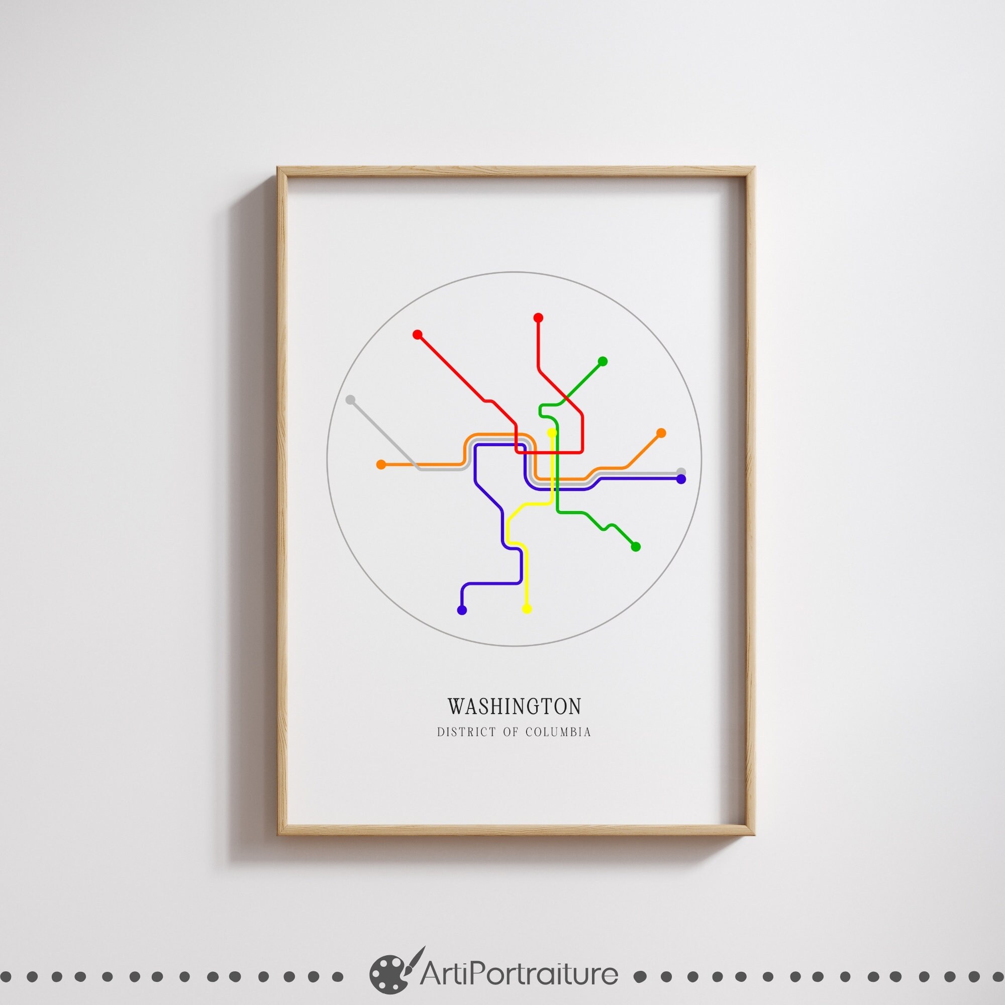 Washington Dc Subway Map, DC Metro Map, District of Colombia Metro ...