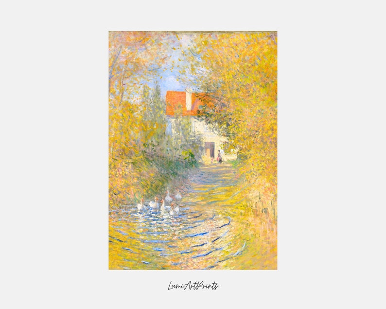 Vintage Claude Monet Wall Art Print, Monet Geese Painting, Antique ...