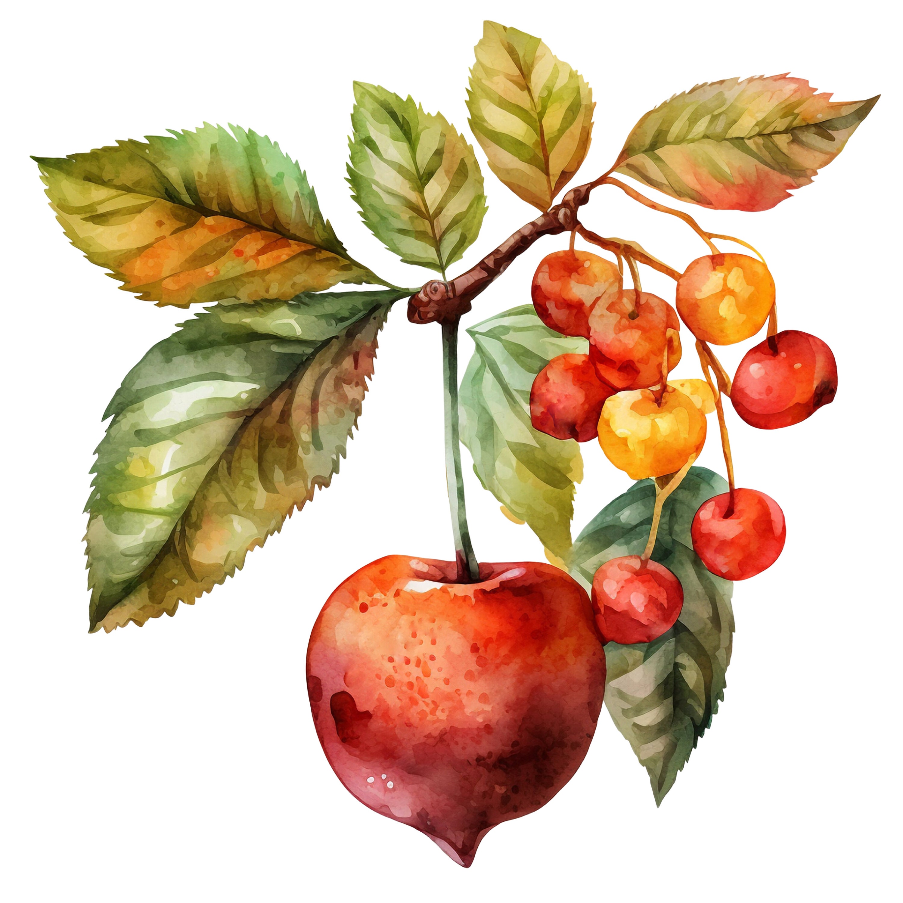 Watercolor Autumn Clipart Watercolor Fall Clipart Autumn PNG - Etsy