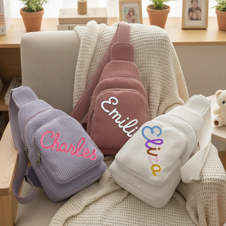 Custom Name Toddler Corduroy Purse：soft Mini Sling Bag - Etsy