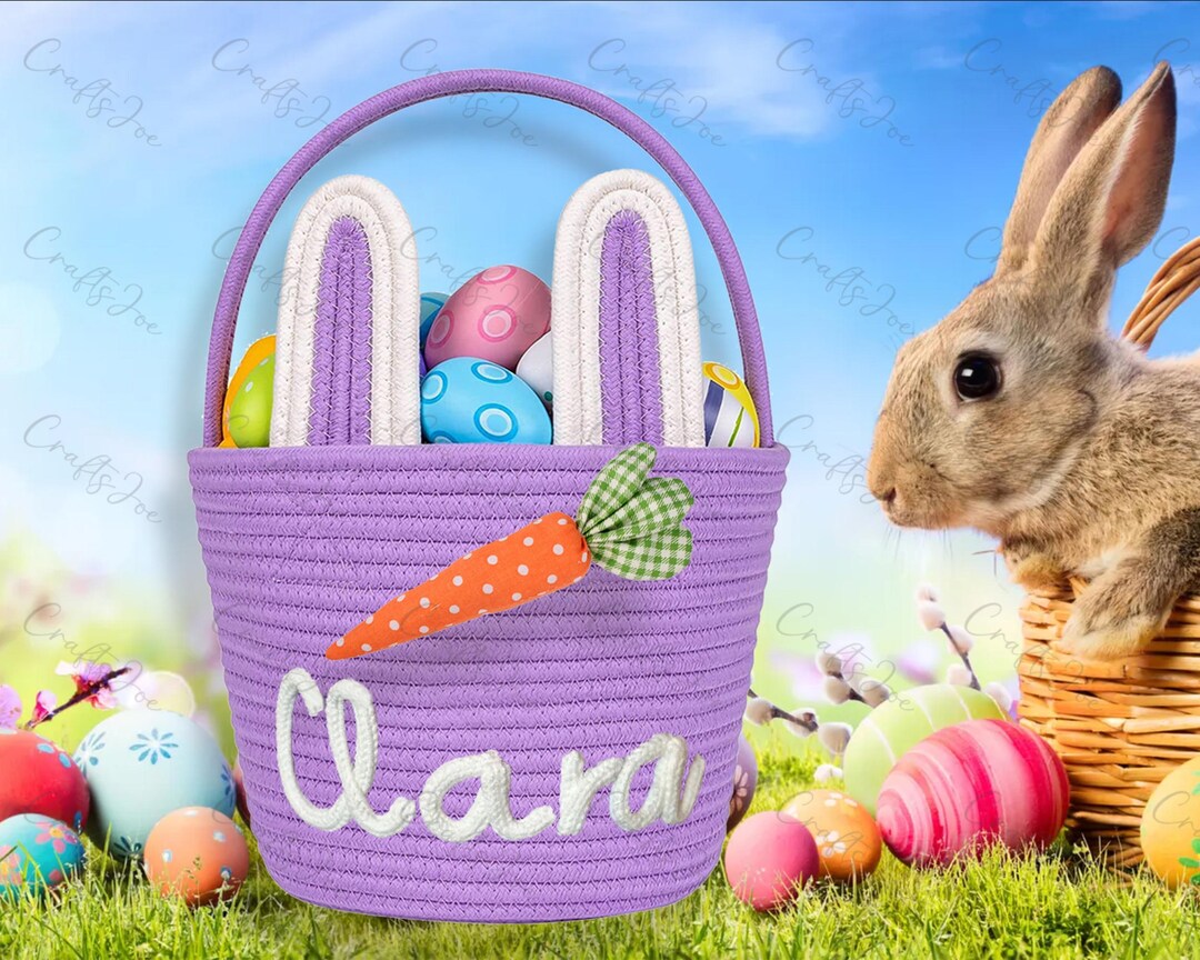 Name Easter Basket,personalized Easter Basket With Kids Name ,custom ...