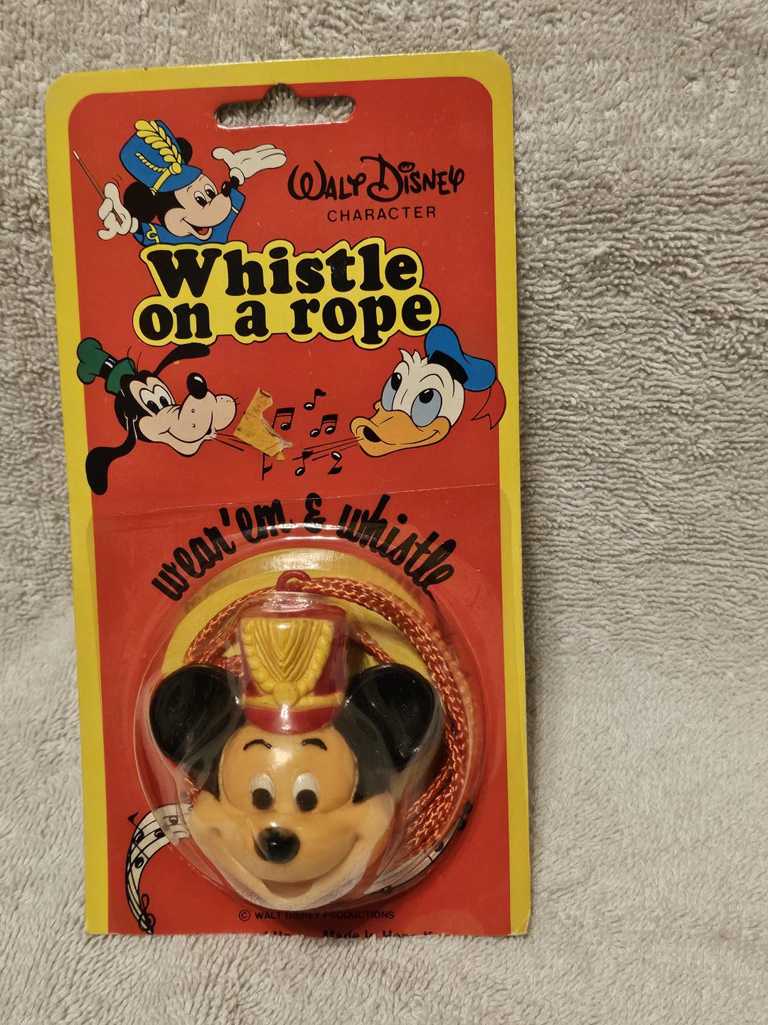 Mickey Mouse Whistle on a Rope - Etsy