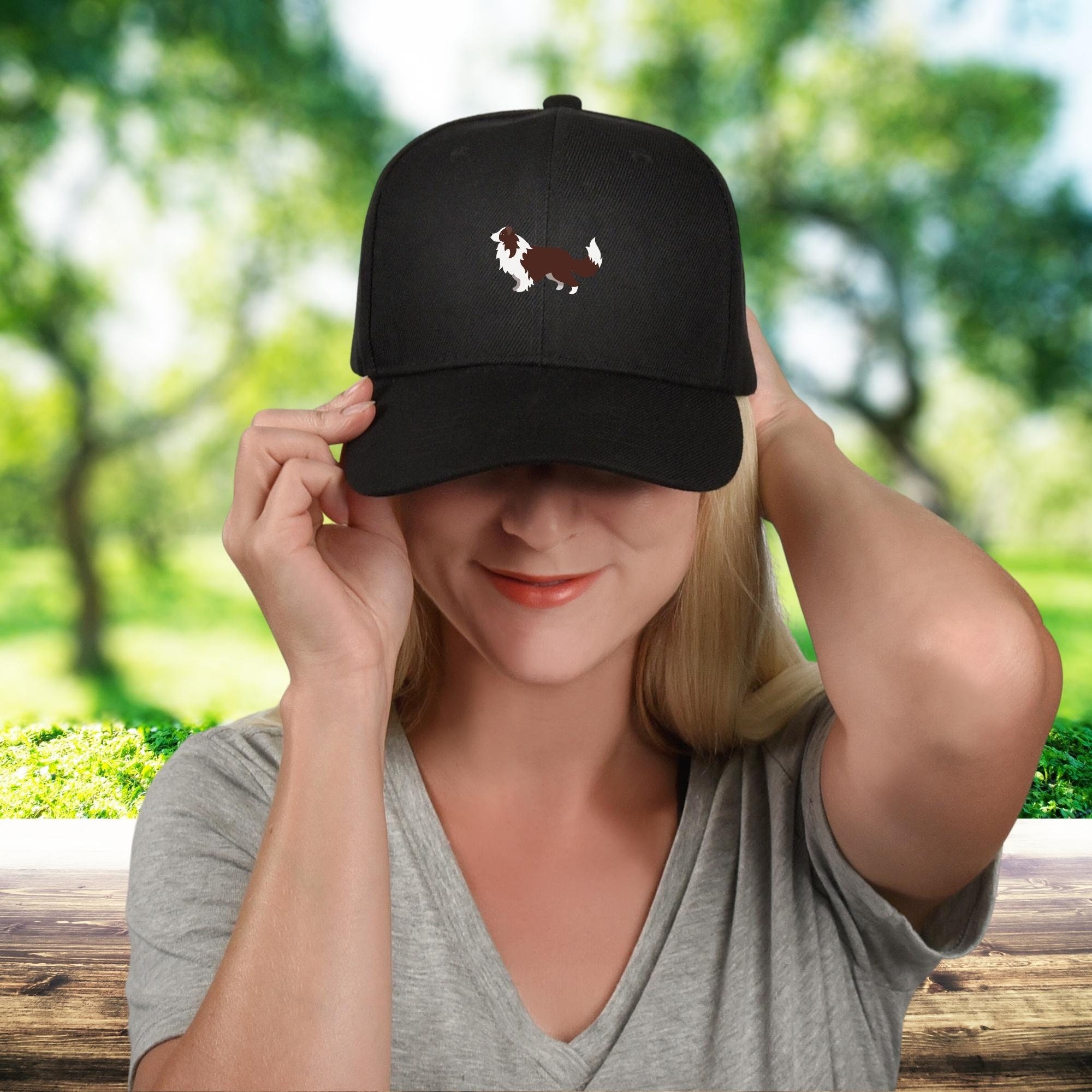 Border Collie Hat - Brown Border Collie Embroidered Cap - Unisex ...