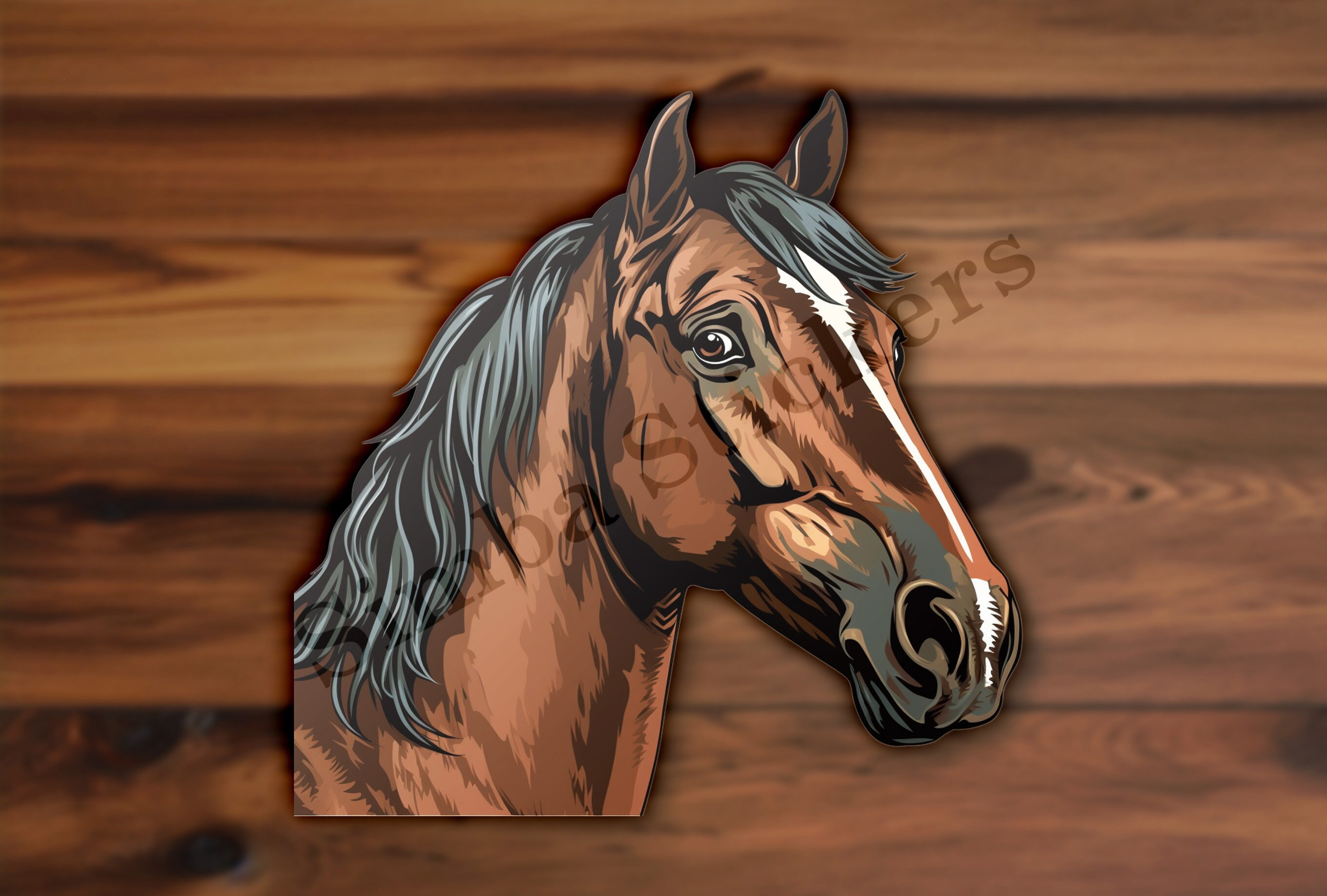 Brown-white Horse Digital Sticker Transparent PNGSVG Fun Cartoon ...