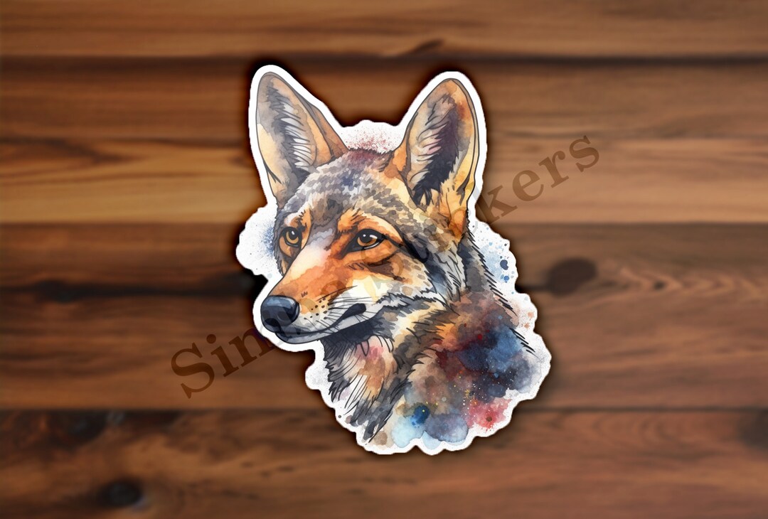Jackal Digital Sticker PNG+SVG Fun Cartoon Sticker Sticker Wild Animal ...