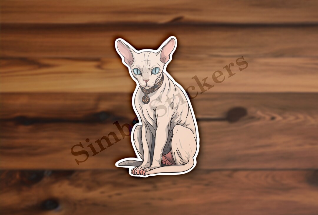 Sphynx Cat Digital Sticker PNGSVG Fun Sticker Sticker Domestic Pet Cat ...
