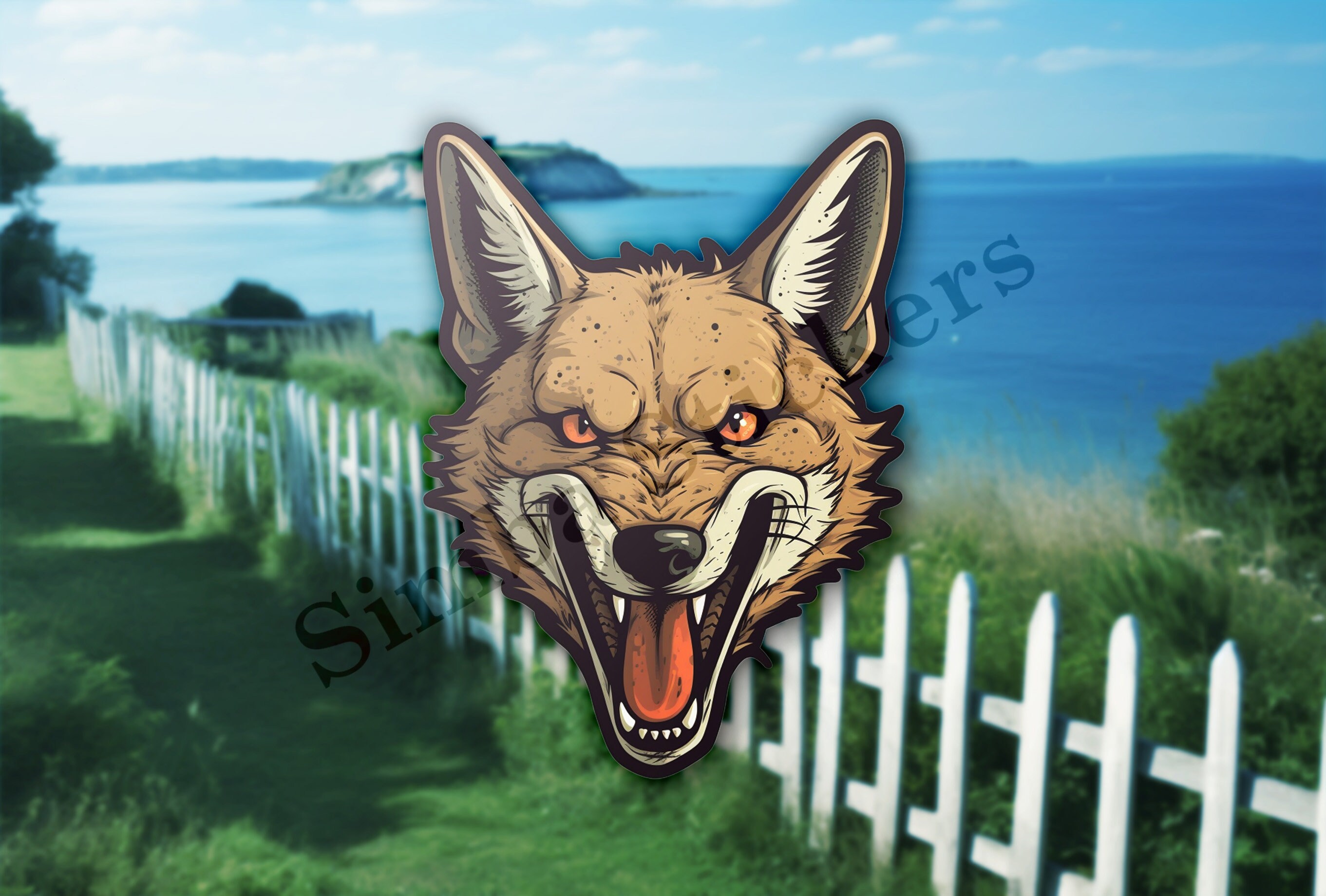 Jackal Digital Sticker PNG+SVG Fun Cartoon Sticker Sticker Wild Animal ...