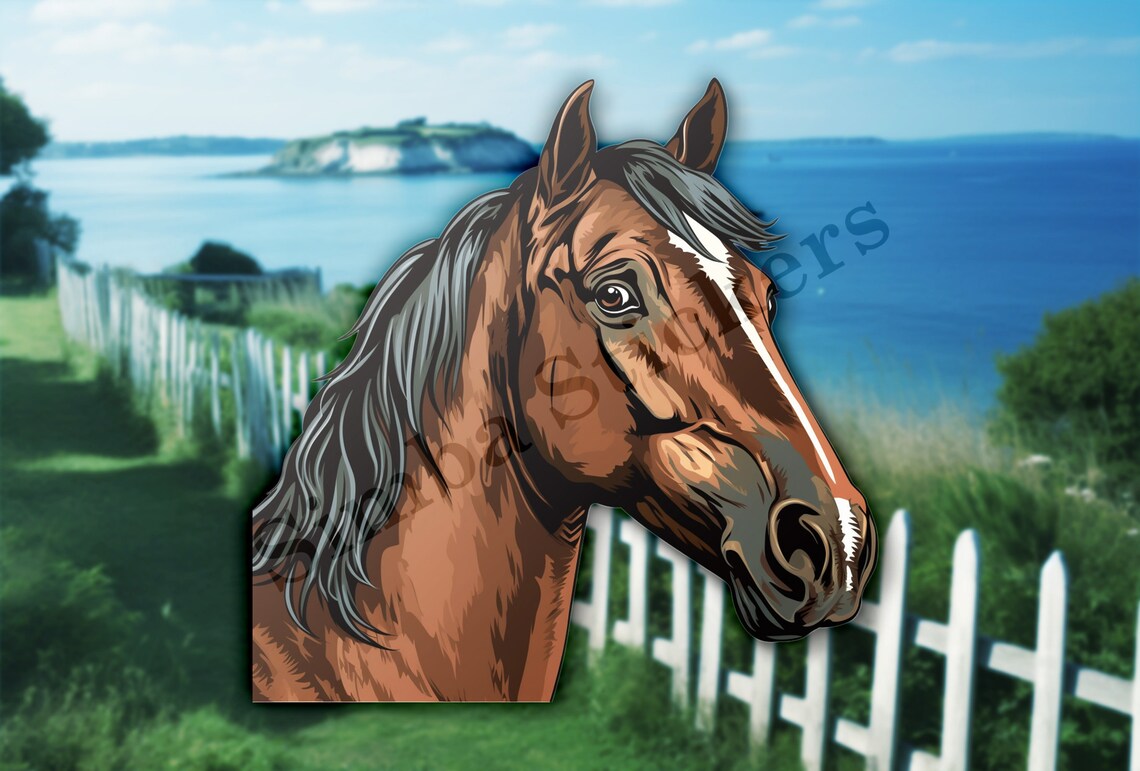 Brown-white Horse Digital Sticker Transparent PNGSVG Fun Cartoon ...