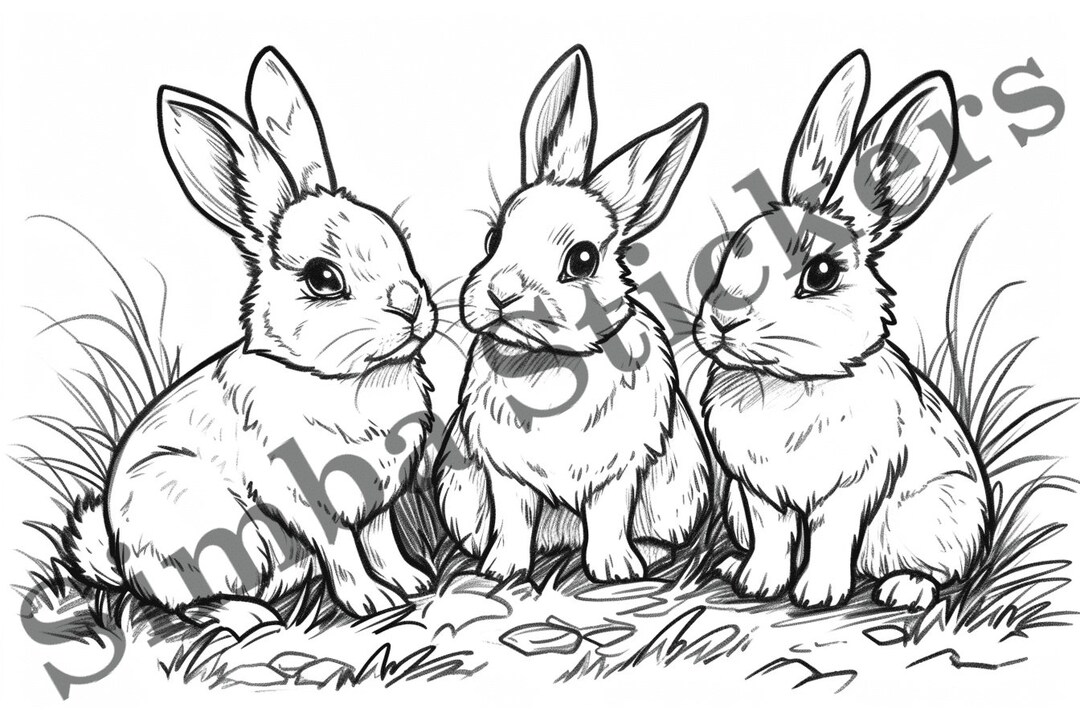 25-pack Hares Jackrabbits Colouring Page Vector Illustration SVG Images ...