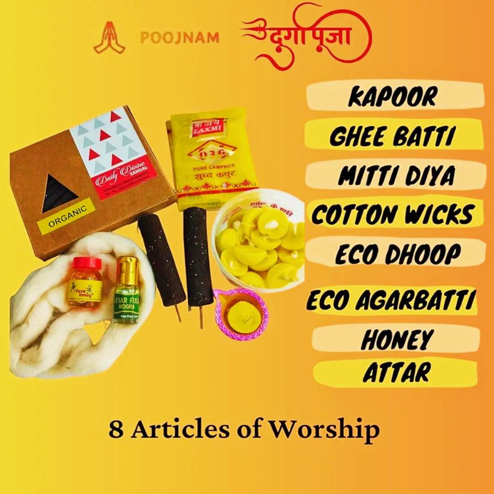 Durga , Navratri Pujan Samagri/kit With Sringar Set for Home, Temple ...