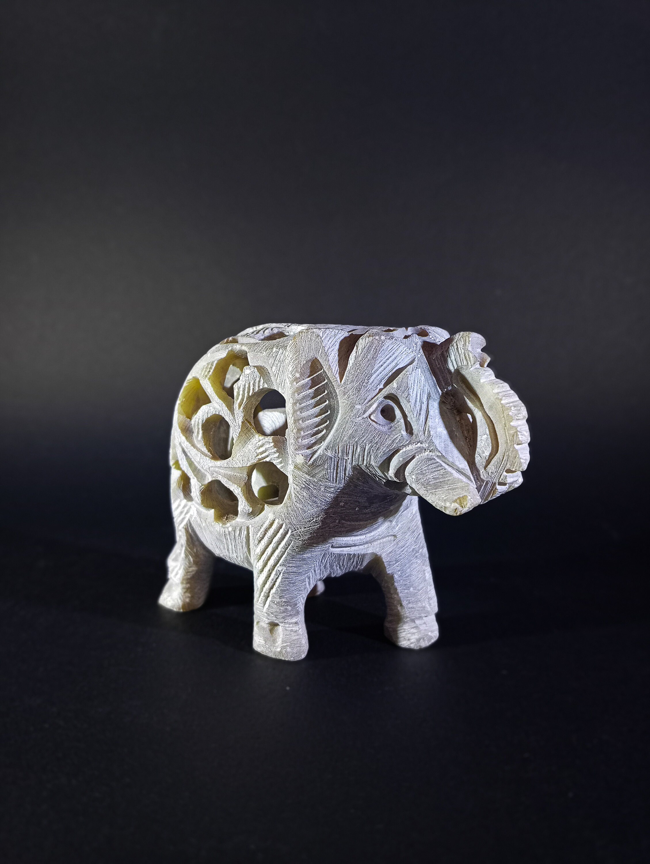 Antique Carved Soapstone Elephant Statue and for Home Décor / Gift ...