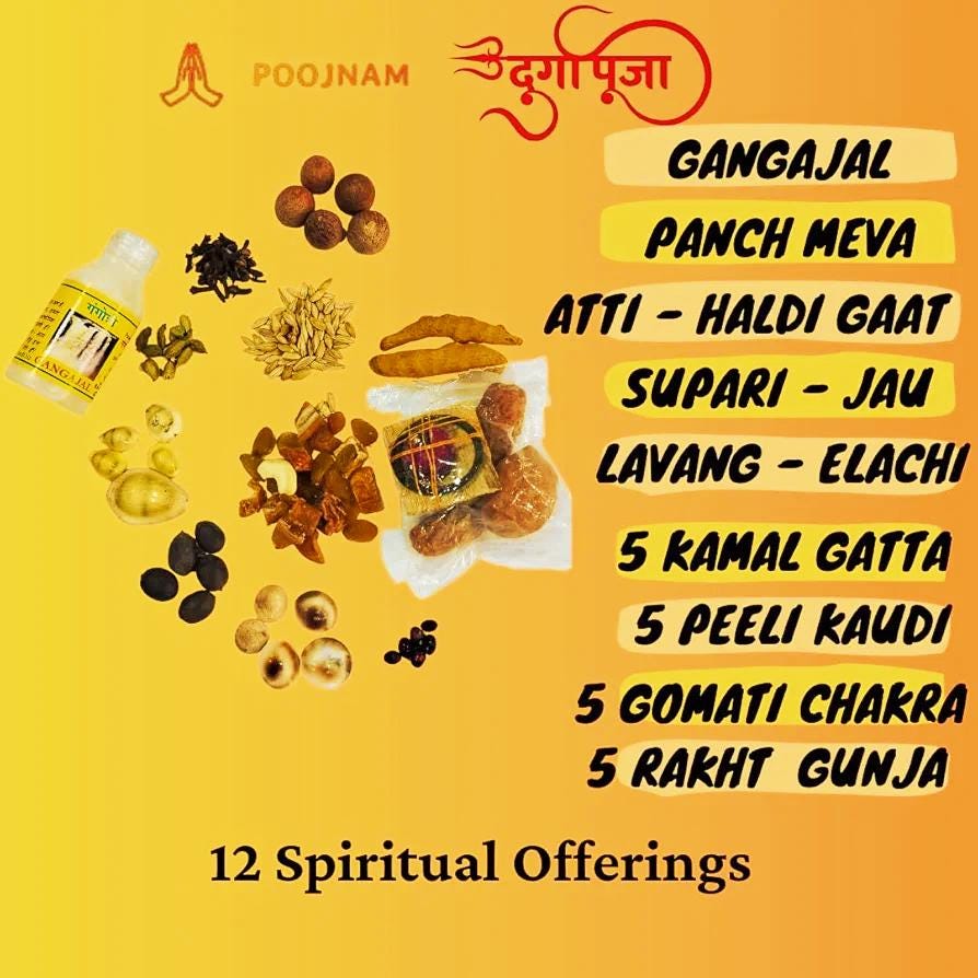 Durga , Navratri Pujan Samagri/kit With Sringar Set for Home, Temple ...
