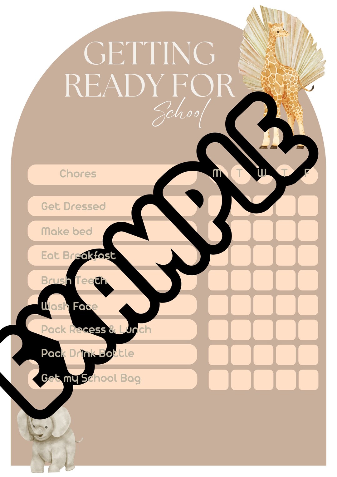 Getting Ready for School Checklist Kids Checklist Getting Ready for ...