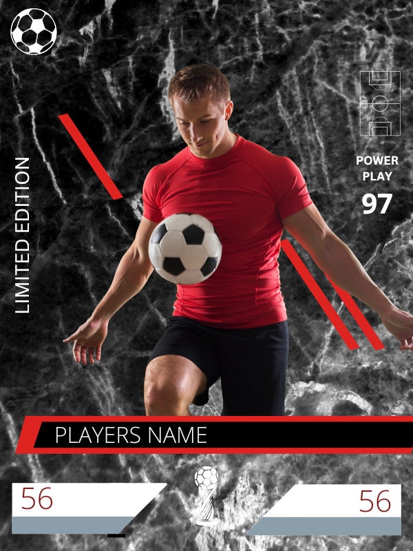 Soccer Trading Cards, Custom Soccer Cards,trading Card Template ...