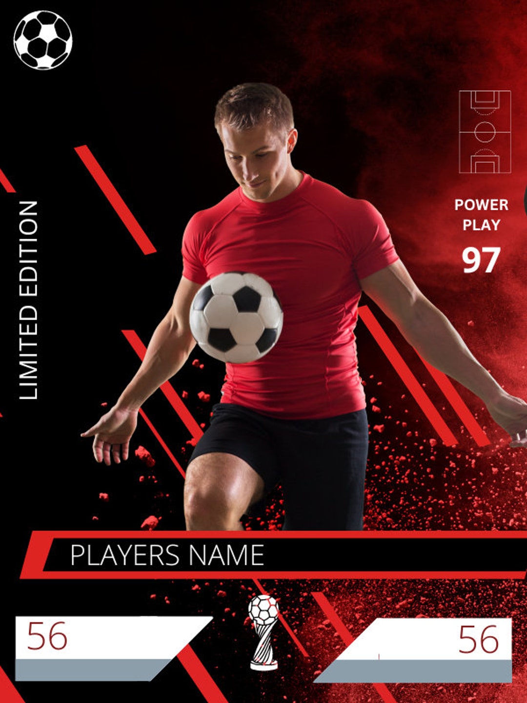 Soccer Trading Cards, Custom Soccer Cards,trading Card Template ...