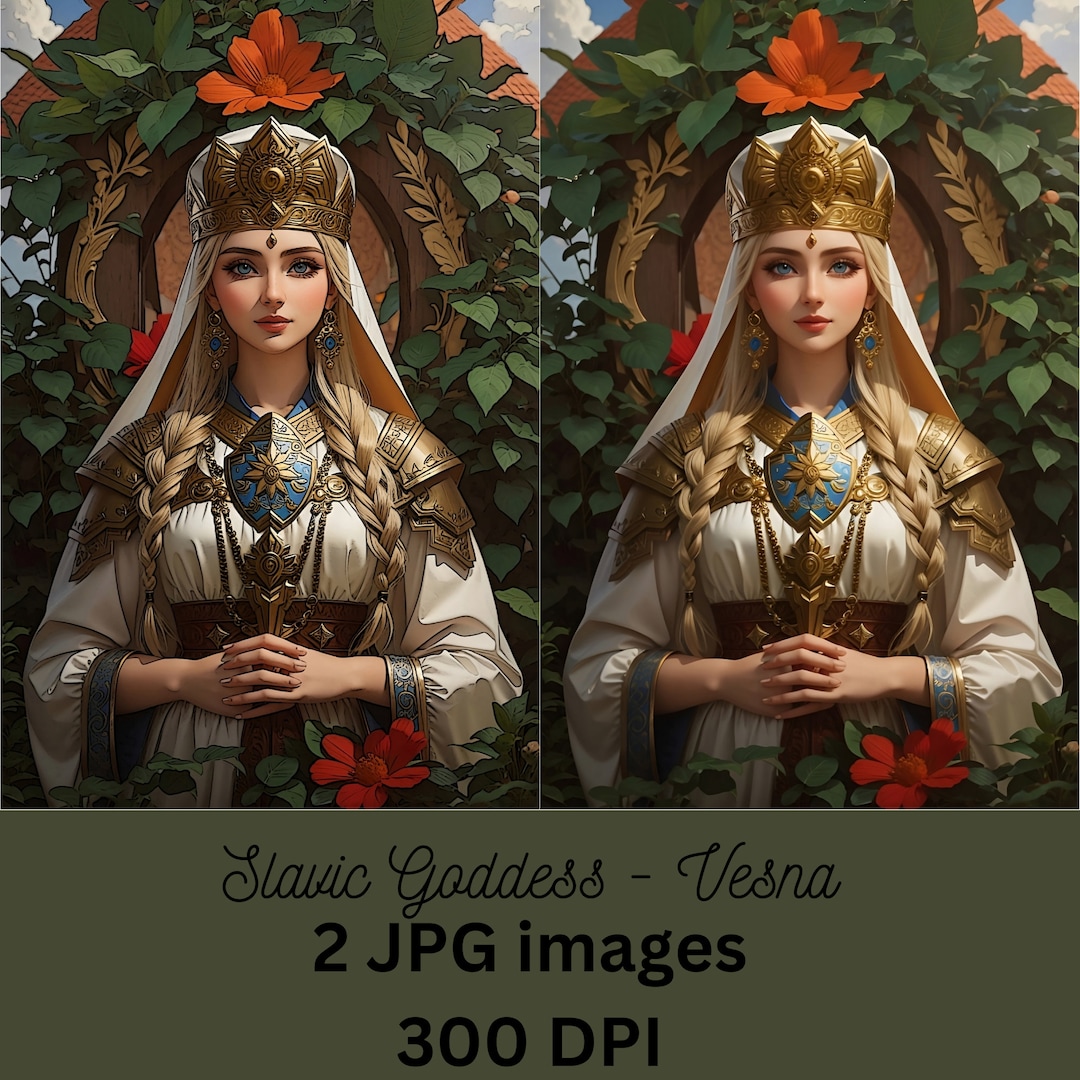 Slavic Goddess Vesna Digital Art - 2 Digital Files - Etsy