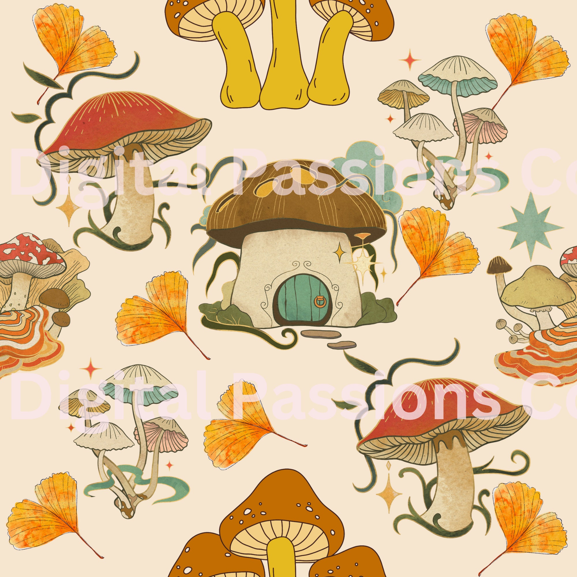 Mushroom Digital Patterns - Etsy