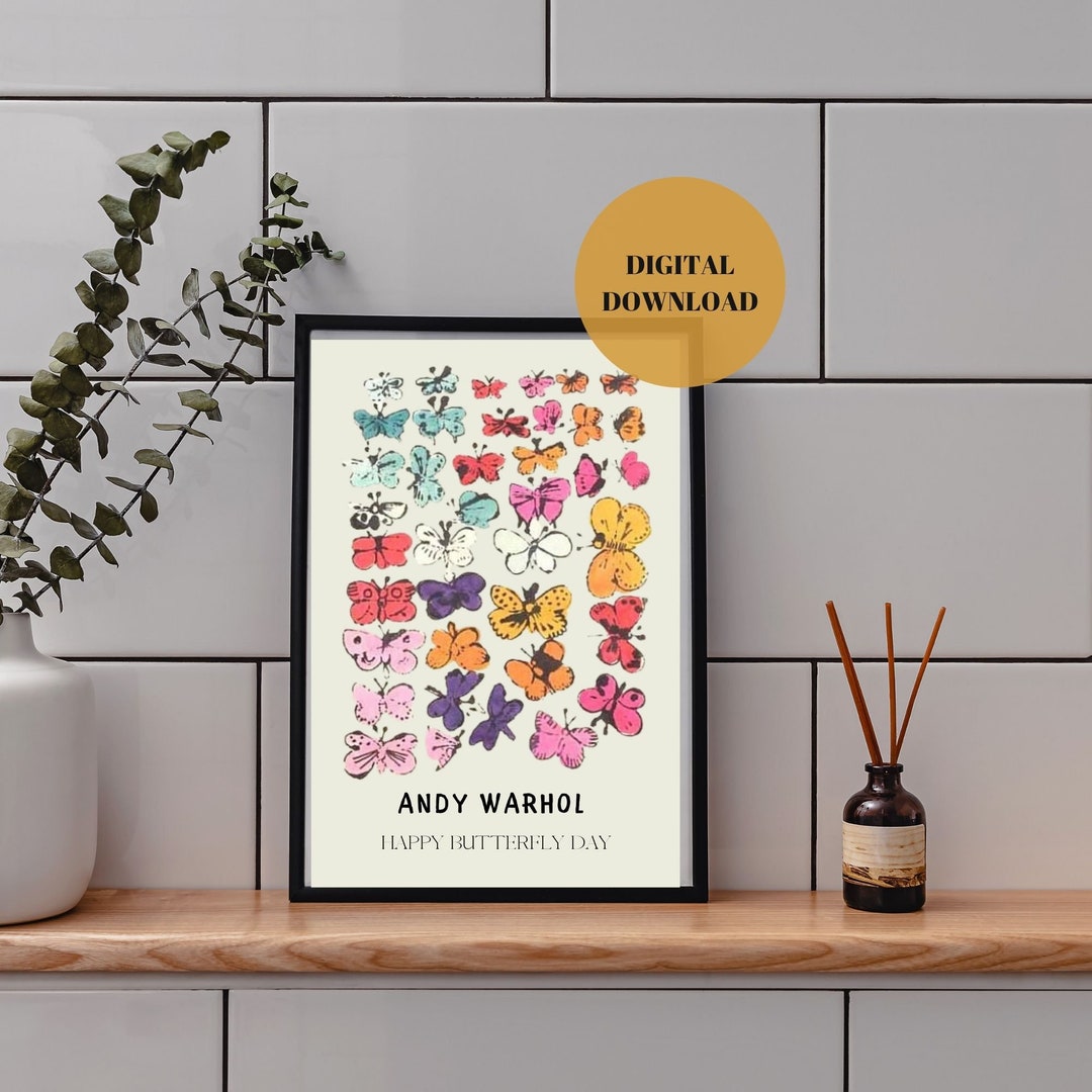 Andy Warhol Butterfly Art Print - Iconic Pop Art, Vibrant Wall Decor ...
