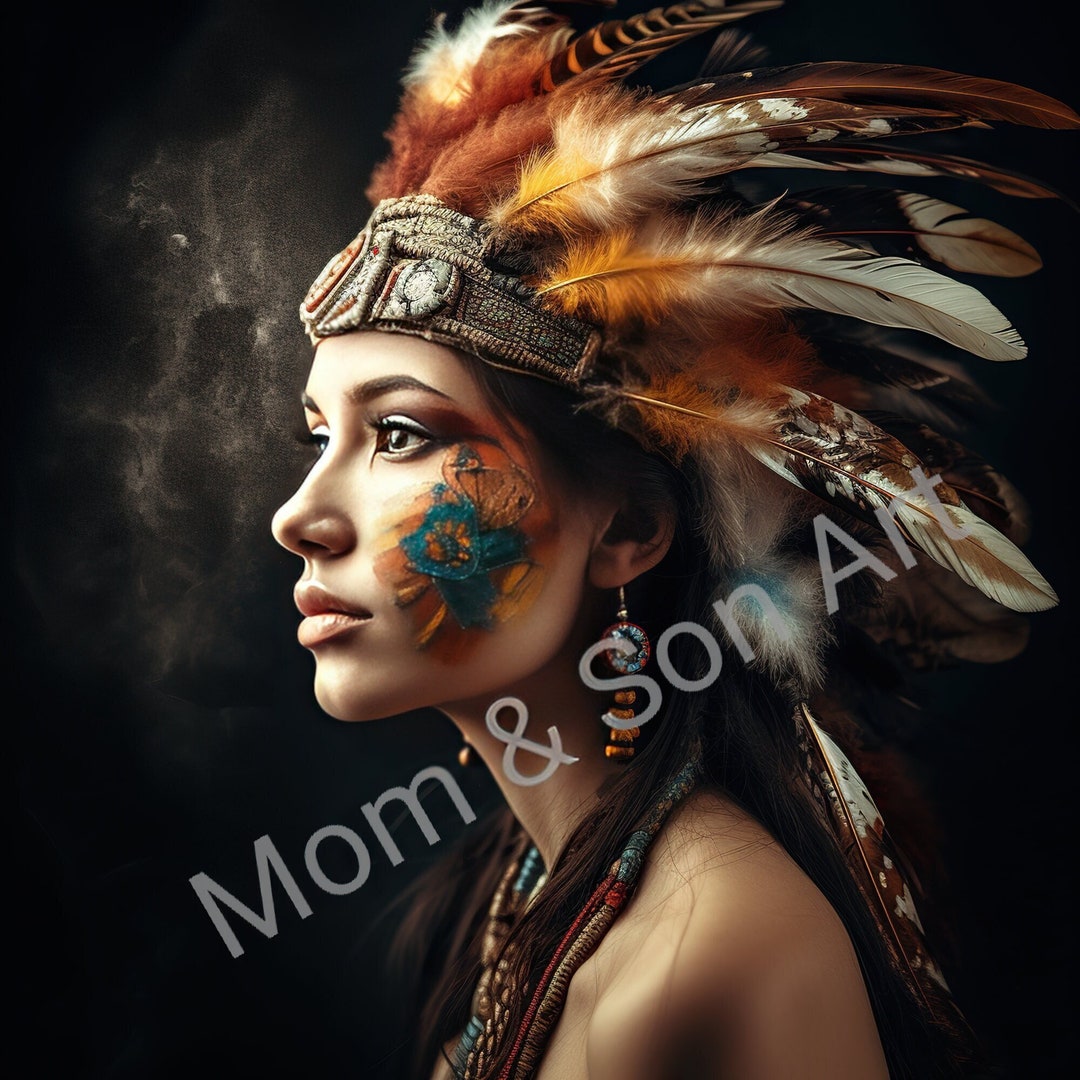 Indian Warrior Princess, Digital Art AI High Quality PNG File, Personal ...