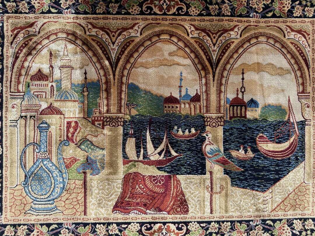 2x2 Table Silk Rug, 2x2 Gift Silk Rug,bamboo Silk Rug,1x2 Mini Table ...