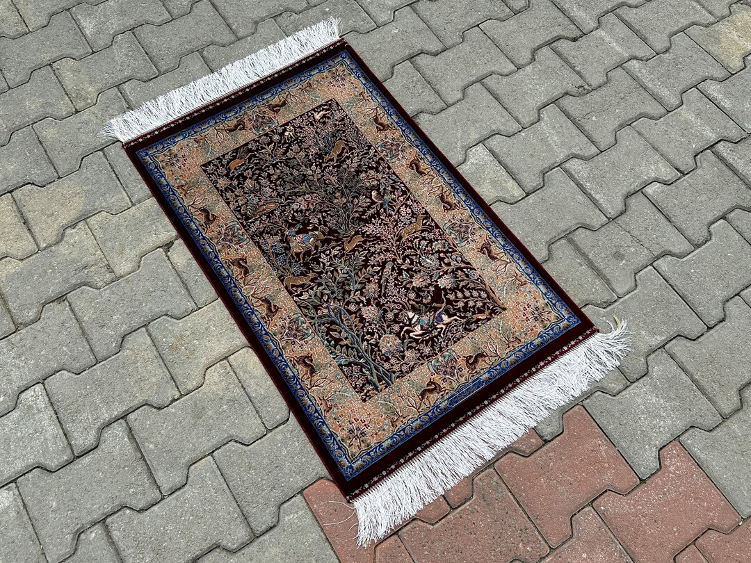 2x3 Red Mini Rug, Gift Rug, 2x3 Small Rug,2x3 Silk Rug,high Quality Rug ...