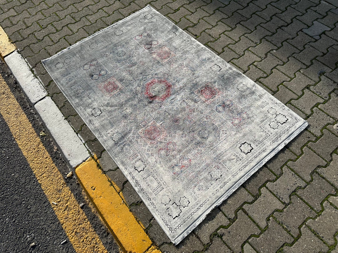 4x6 Gray Bamboo Silk Rug 4x6 Area Rug Bamboo Silk Rug Top - Etsy