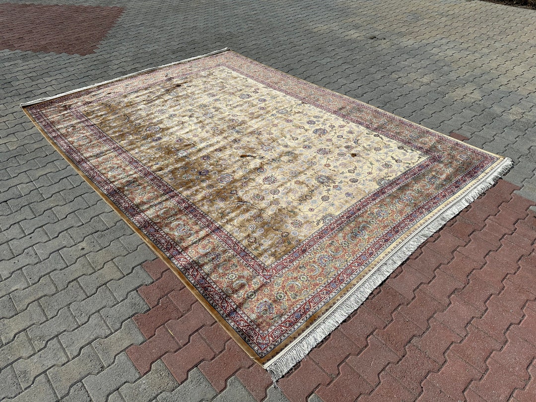 8x11 Anatolian Turkish Silk Rug,8x11 Area Rug, Top Quality Silk Rug ...