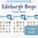 Edinburgh Travel Bingo for Kids | Edinburgh Bingo Game | Travel Family ...