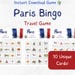 Pairs Travel Bingo for Kids | France Bingo Game | Paris Bingo Game ...