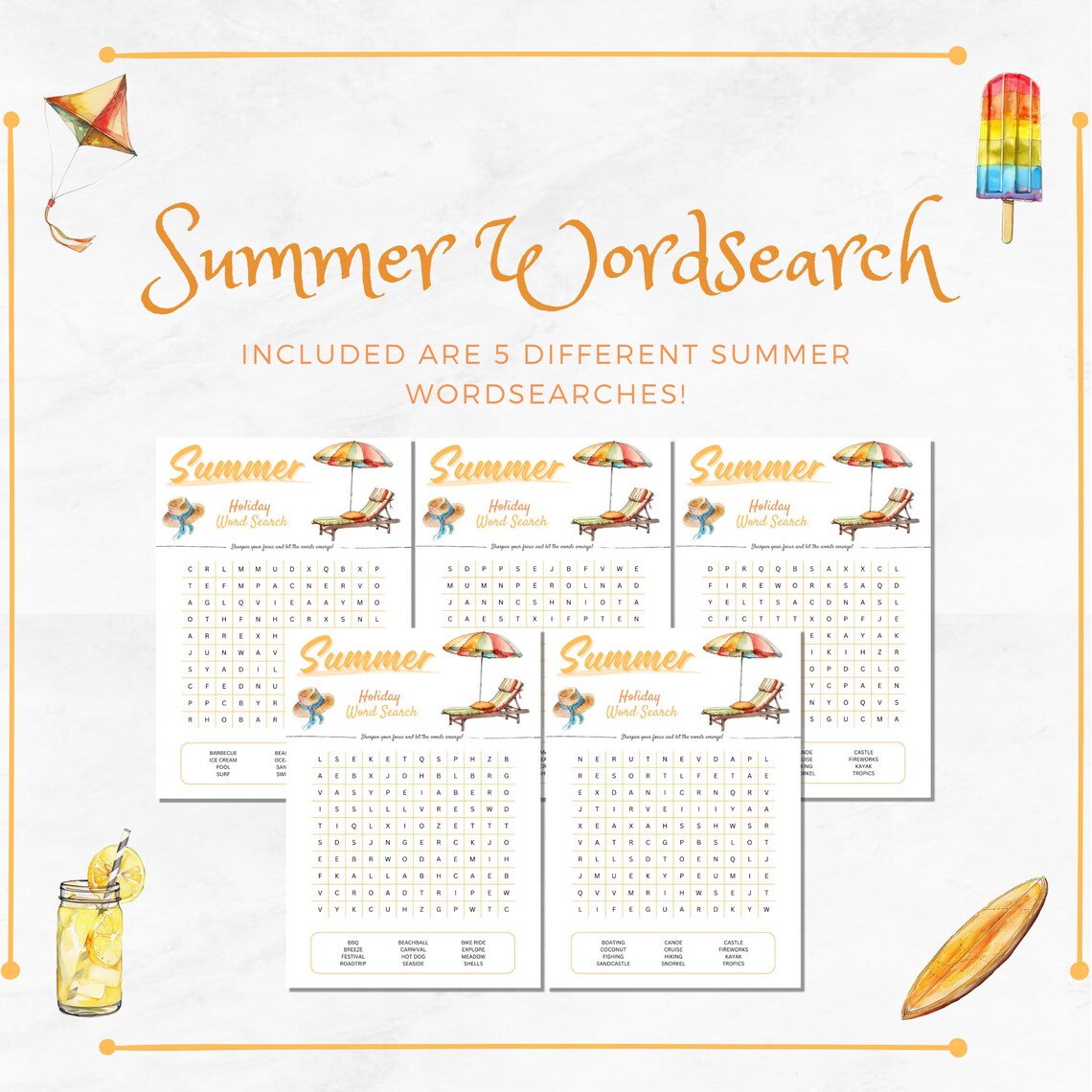 Summer Games Bundle | Summer Activities | Summer Party Games | Summer ...