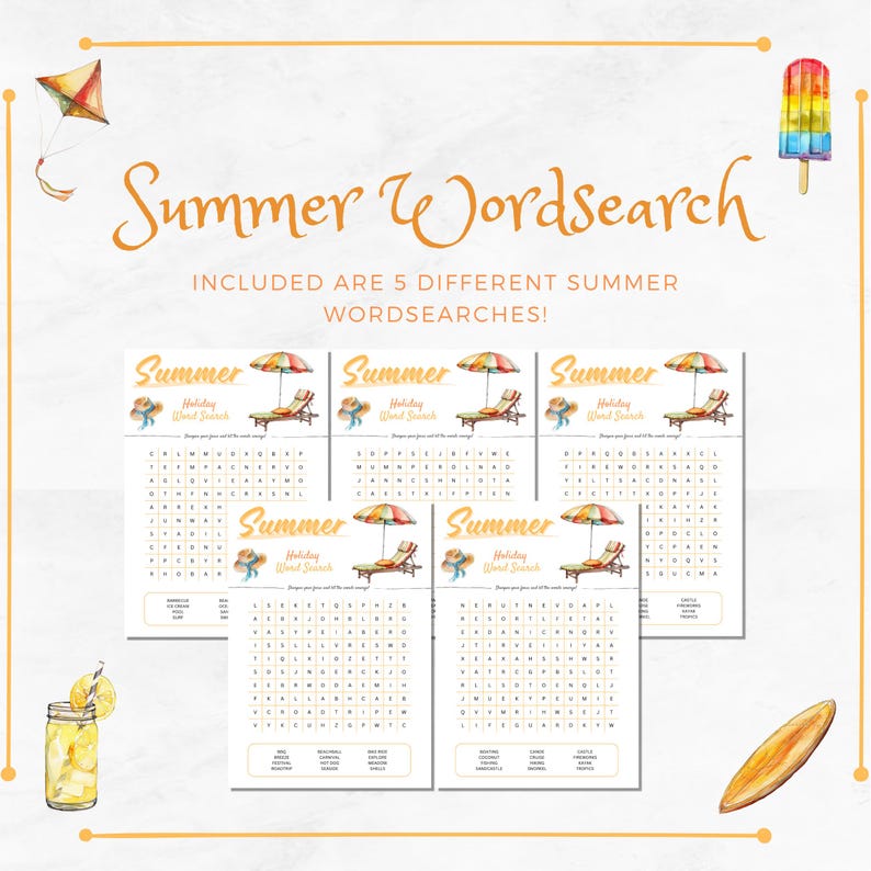 Summer Games Bundle | Summer Activities | Summer Party Games | Summer ...