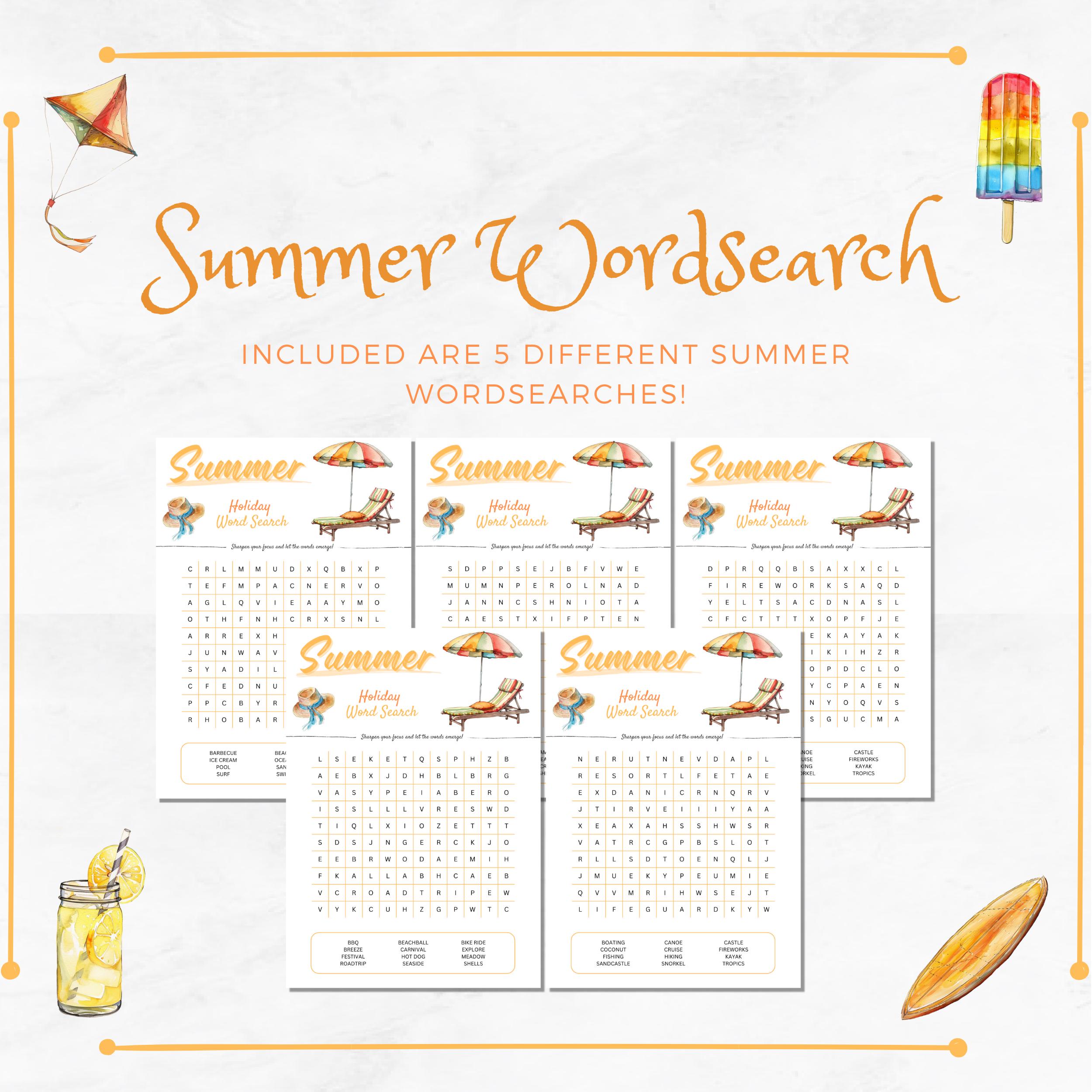 Summer Games Bundle | Summer Activities | Summer Party Games | Summer ...