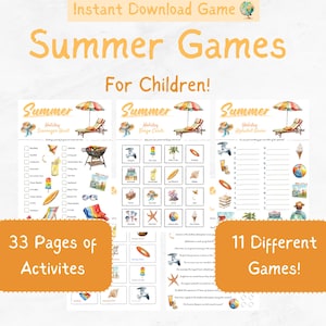 Summer Games Bundle | Summer Activities | Summer Party Games | Summer ...