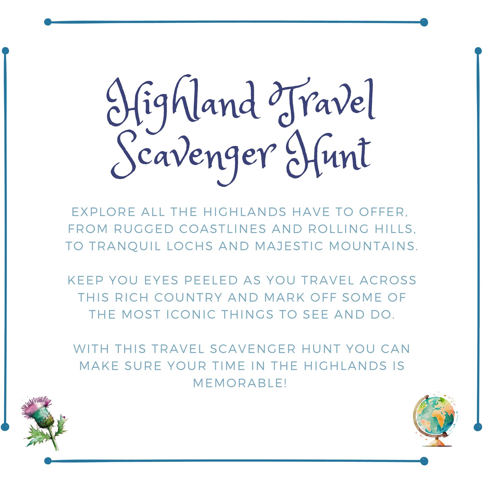 Highland Treasure Hunt for Kids | Highlandscavenger Hunt Game | Travel ...