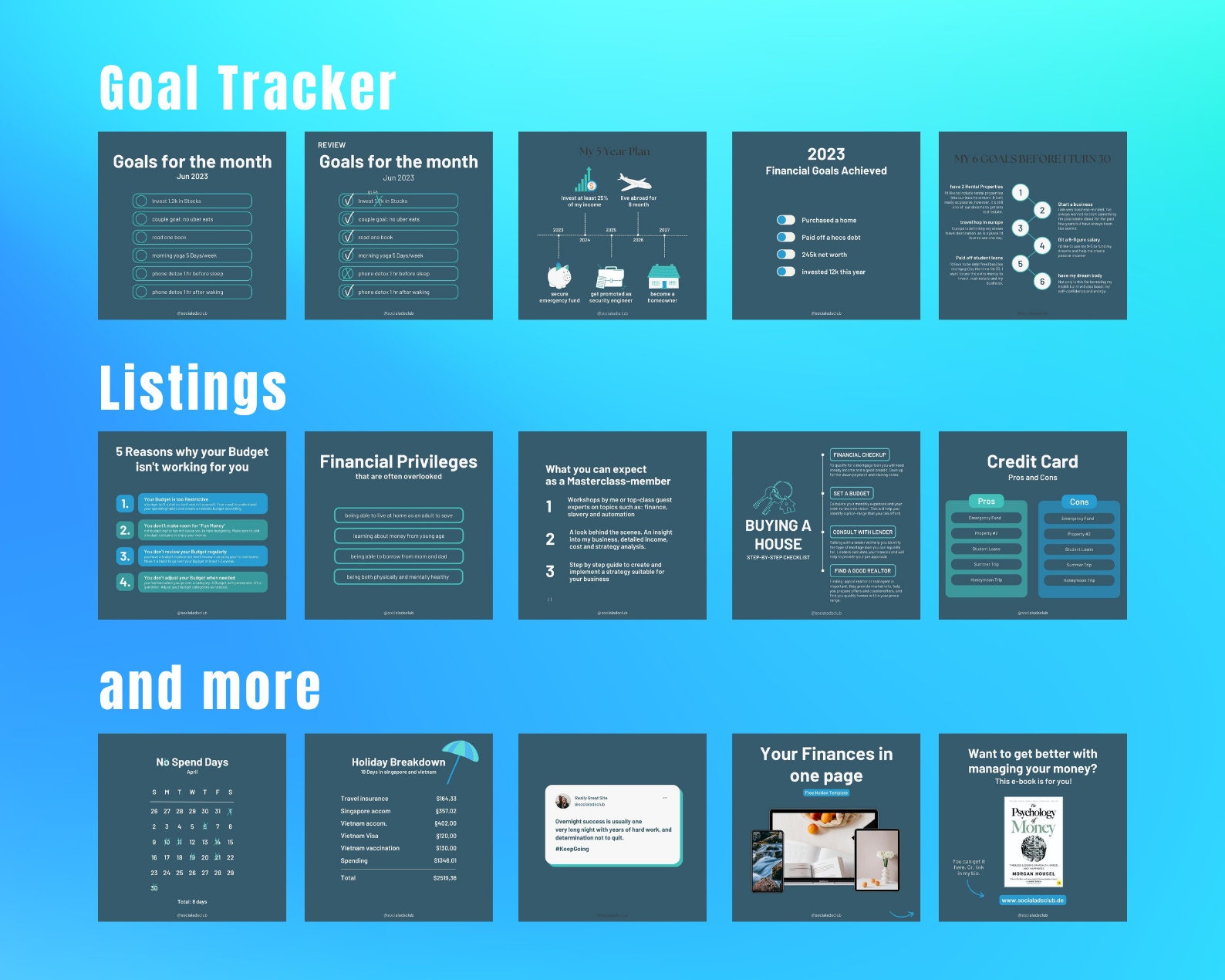 Finance Post Instagram Finance Coach Templates For Social Media Editable With Canva Personal