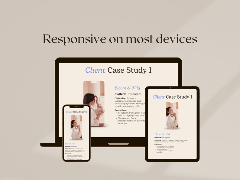 UGC Portfolio Website Template for Canva | Media Kit Template for User ...