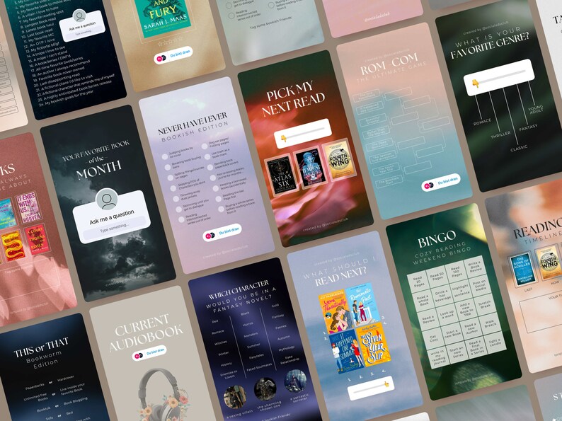 55 Engaging Bookstagram Story Templates for Canva | Boost Your ...