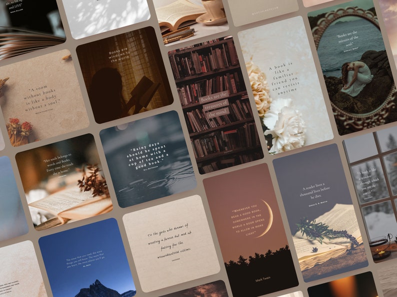 70 Booklover Quotes Ready to Post Bookstagram Story & Feed Canva ...