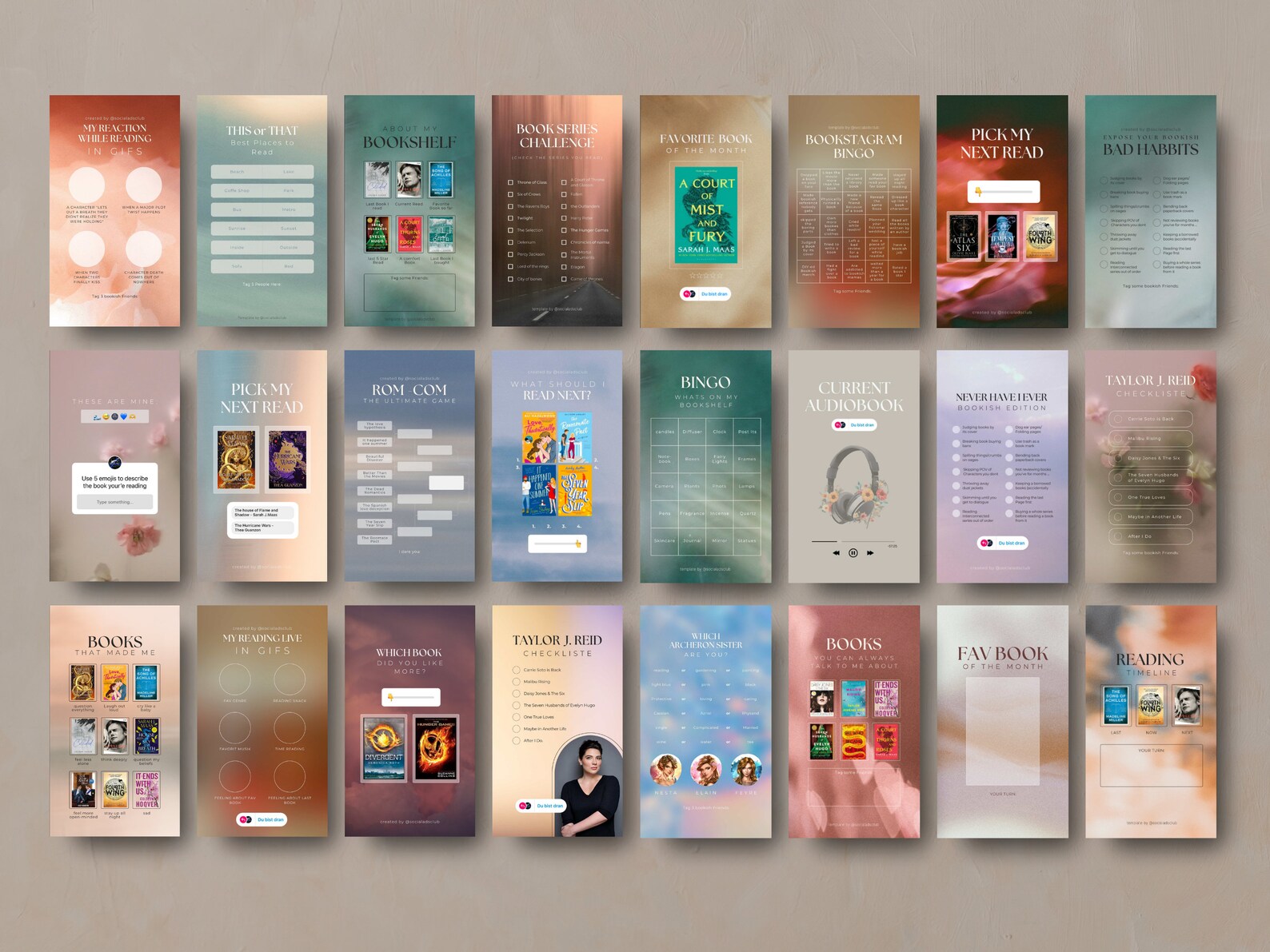 55 Engaging Bookstagram Story Templates for Canva | Boost Your ...