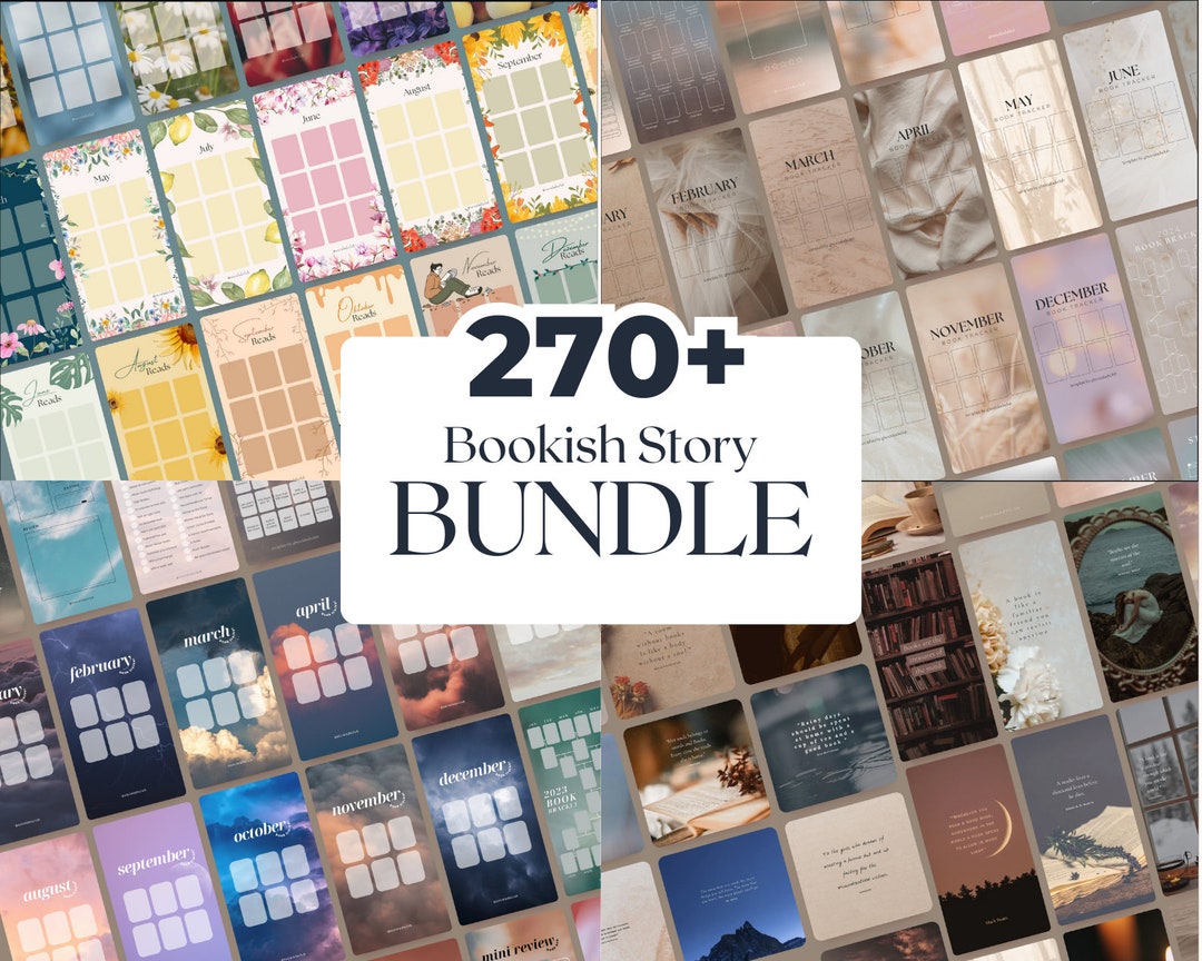 270+ Bundle Bookstagram Templates for Canva | Reading Wrap up Template ...