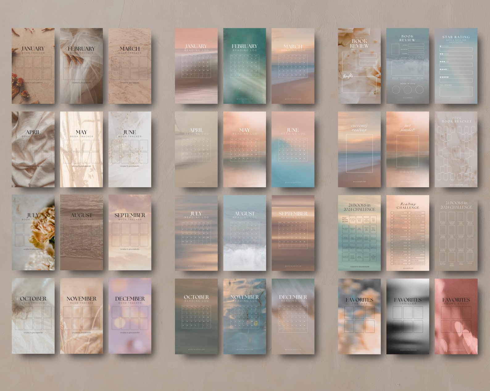 270+ Bundle Bookstagram Templates for Canva | Reading Wrap up Template ...