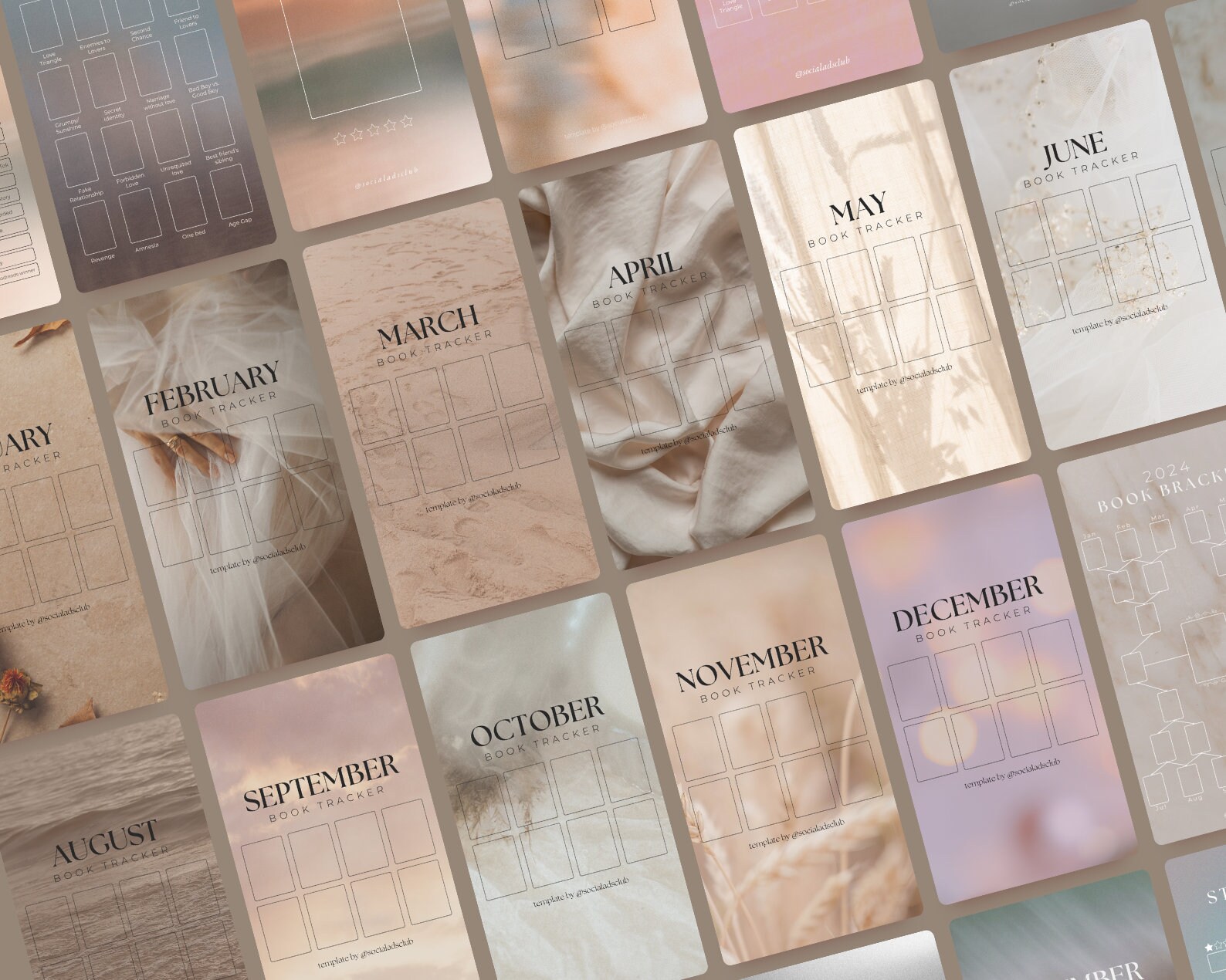 270+ Bundle Bookstagram Templates for Canva | Reading Wrap up Template ...
