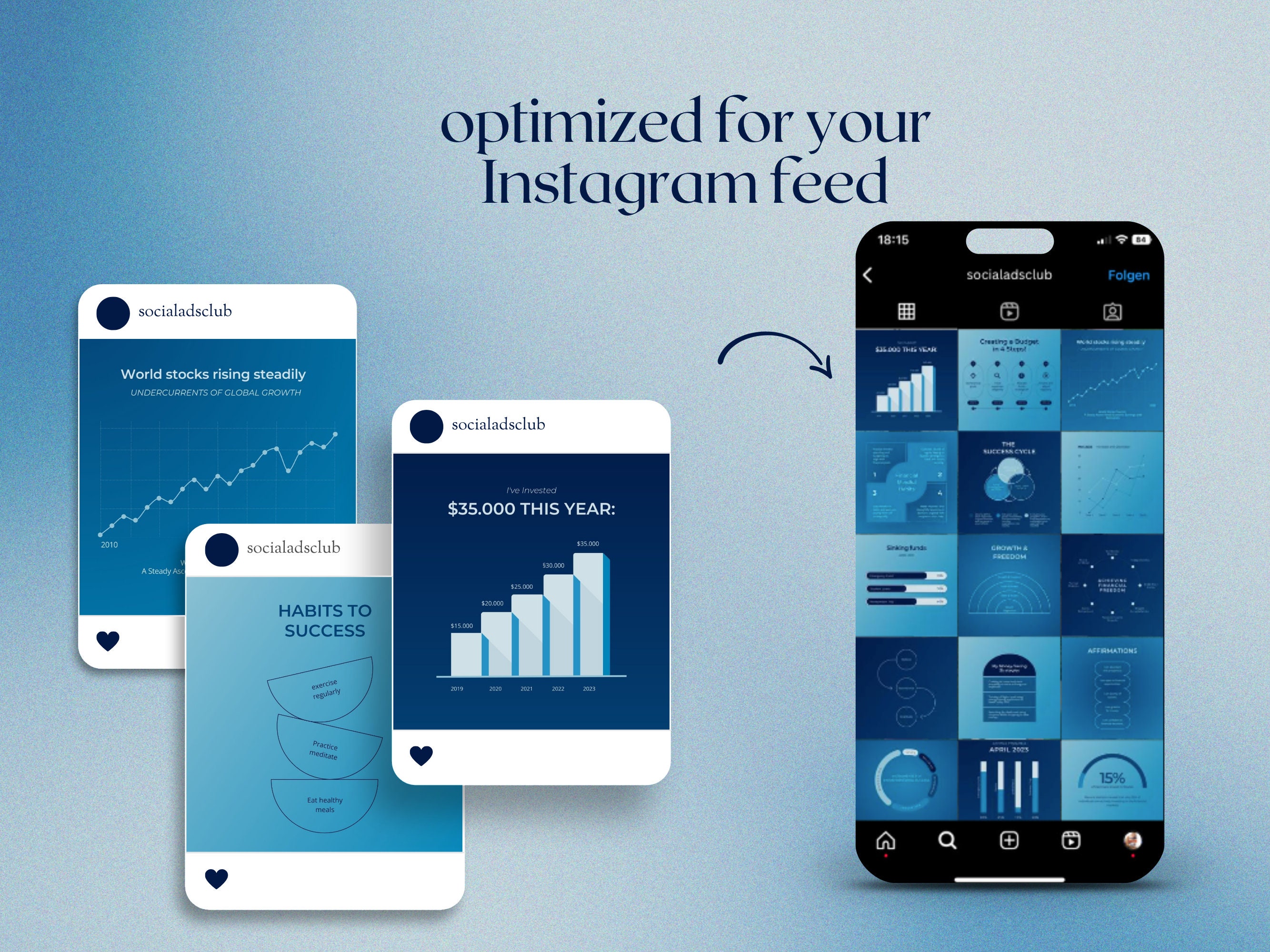 Infographics Instagram Template for Financial Advisor | Financial Canva ...