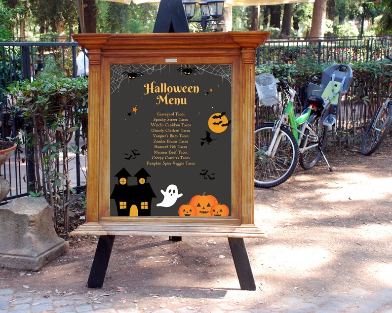 Halloween Menu Templates Printable Canva Templates for Halloween ...