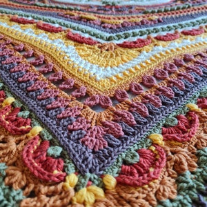 Flora De Flora Sunset Mandala Crochet Blanket - Etsy