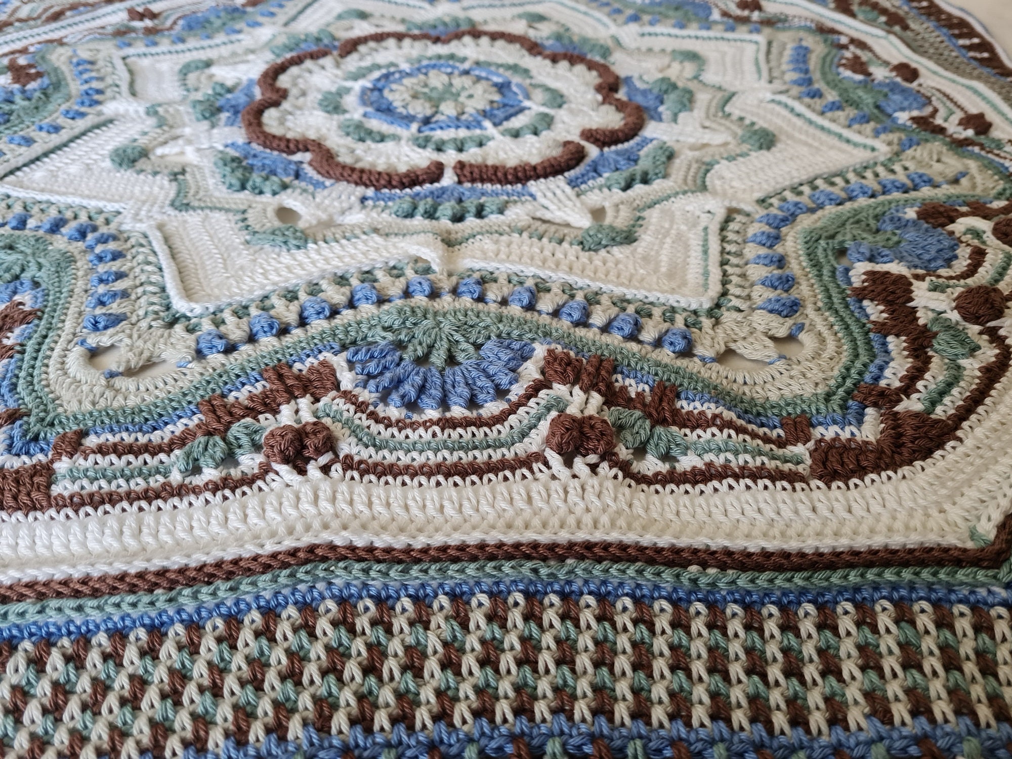 Dinflower Mandala Handmade Crochet Blanket - Etsy