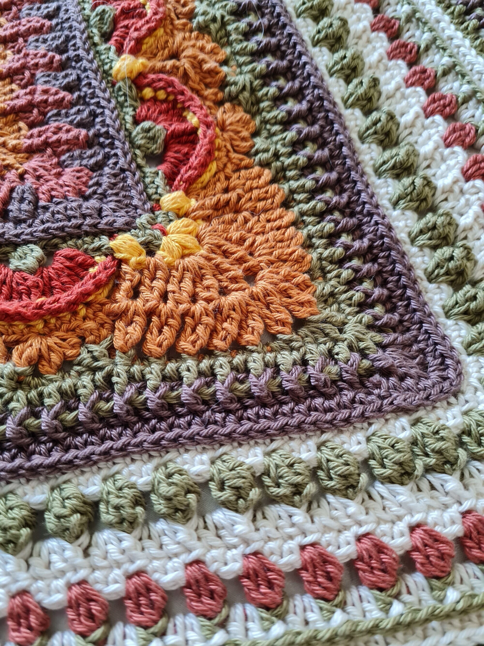 Flora De Flora Sunset Mandala Crochet Blanket - Etsy