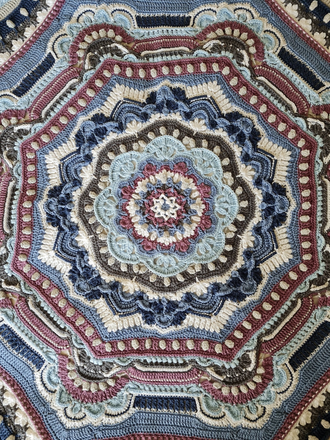 Ammaline Winter Mandala Handmade Crochet Blanket - Etsy