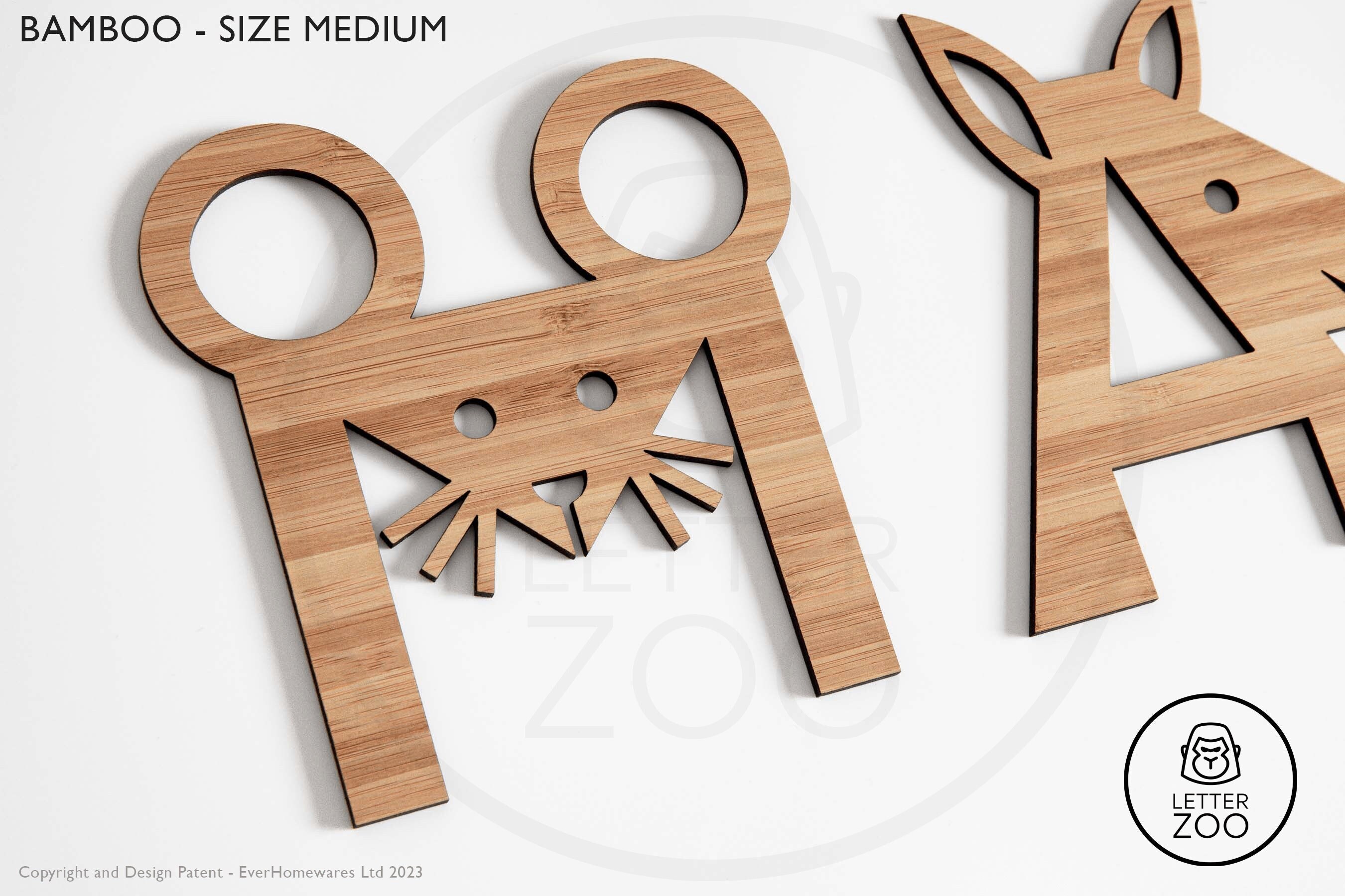 Personalised Wooden Cute Animal Alphabet Wall Art Door - Etsy